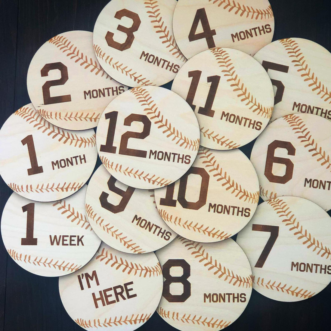 Milestone Disc wooden Customizable – CCCreationz