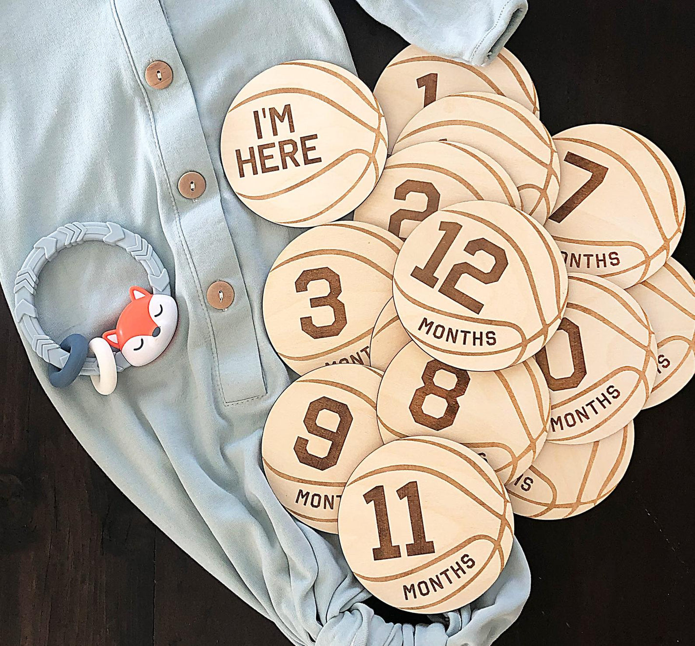 Milestone Disc wooden Customizable – CCCreationz