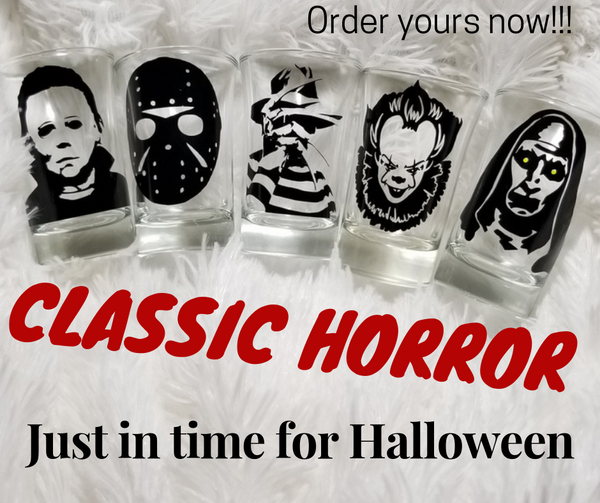 Classic Horror shot glasses – CCCreationz